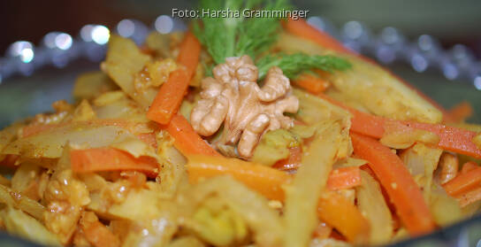 Fenchelgemüse Mit Walnüssen Und Karotten Vegan Von Harsha Gramminger