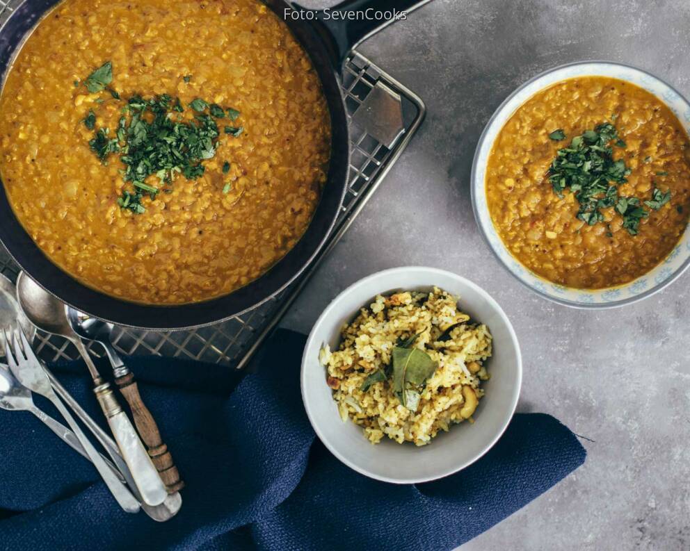 Original indisches Dal Rezept mit roten Linsen von SevenCooks