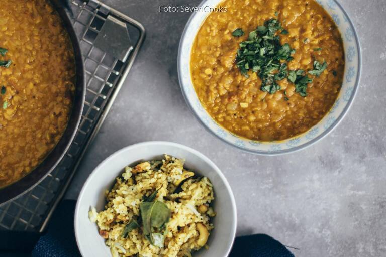 Original indisches Dal Rezept mit roten Linsen von SevenCooks