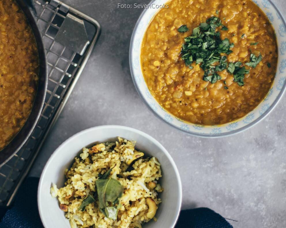 Original indisches Dal Rezept mit roten Linsen von SevenCooks
